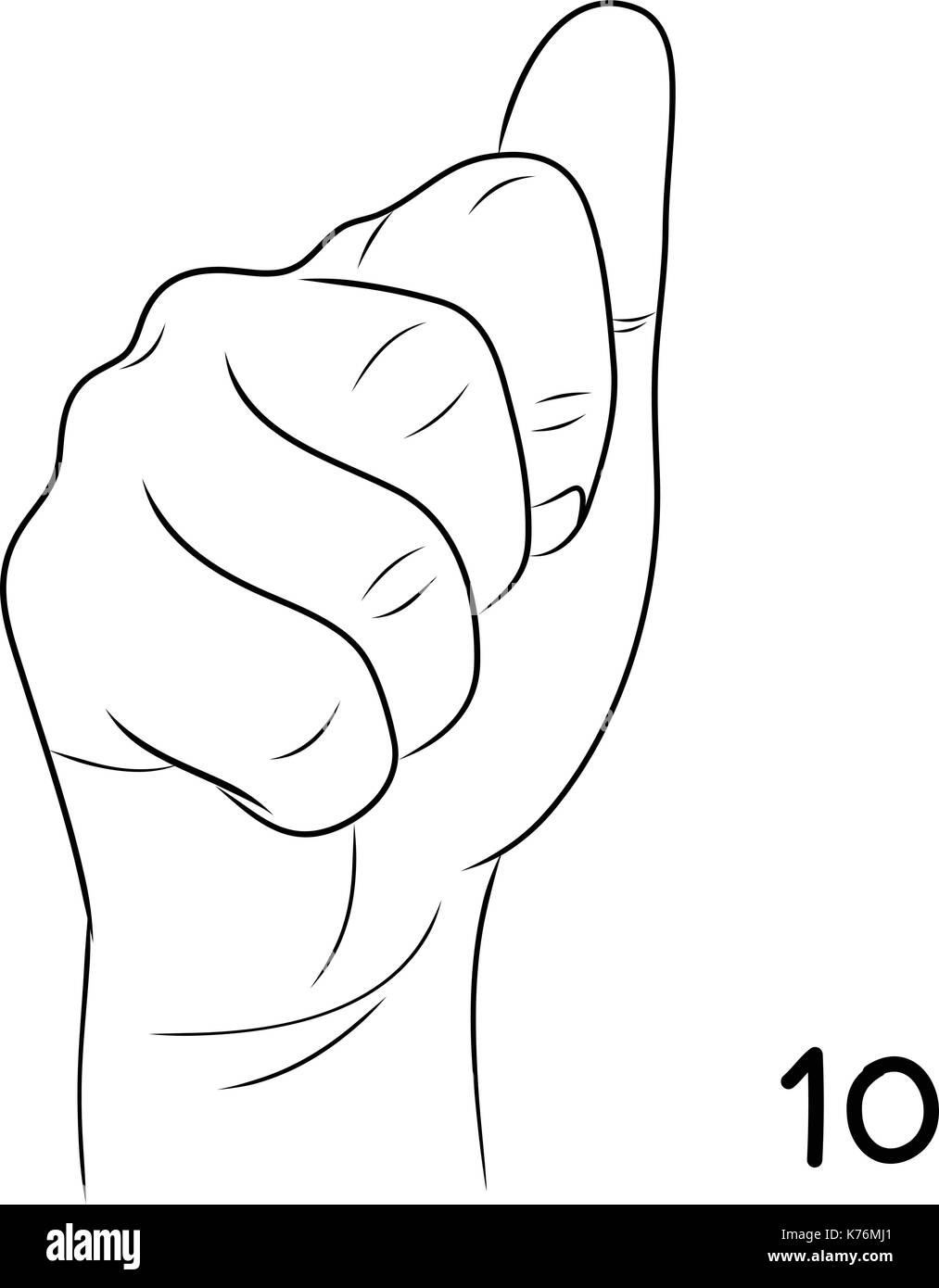 Hand sign language words Black and White Stock Photos & Images - Alamy