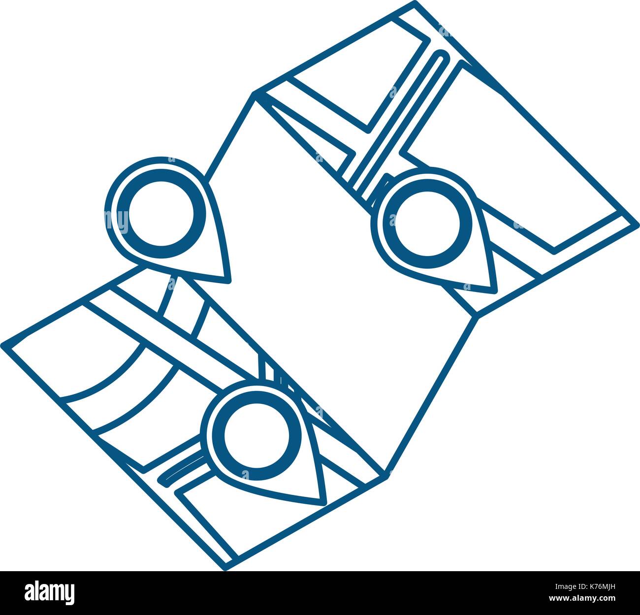 city map icon over white background vector illustration Stock Vector ...