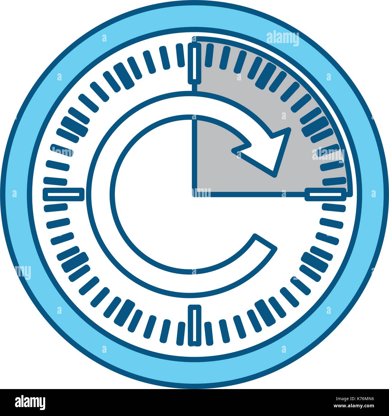 clock icon over white background vector illustration Stock Vector Image ...