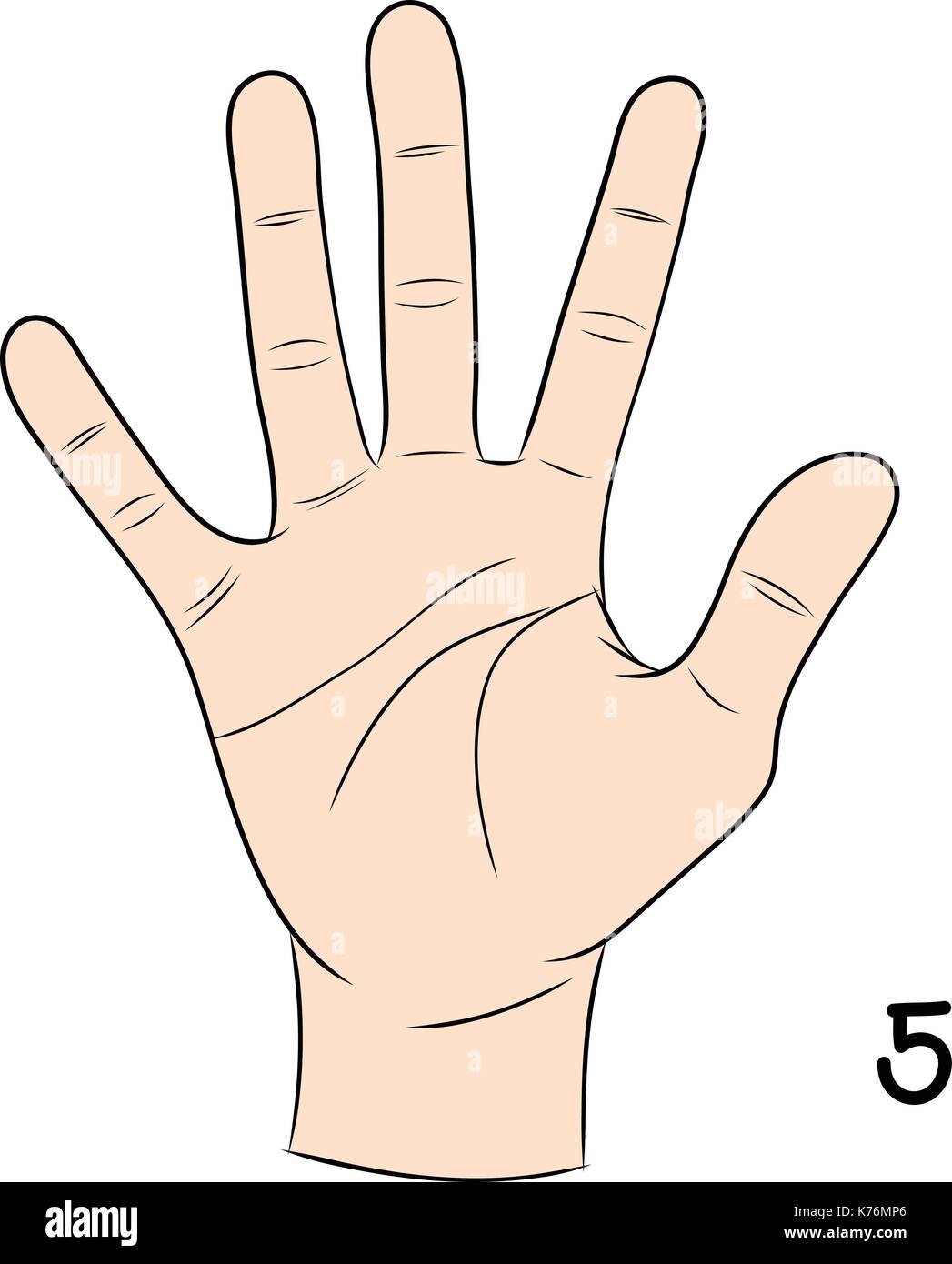 Sign language drawing Stock Vector Images - Alamy