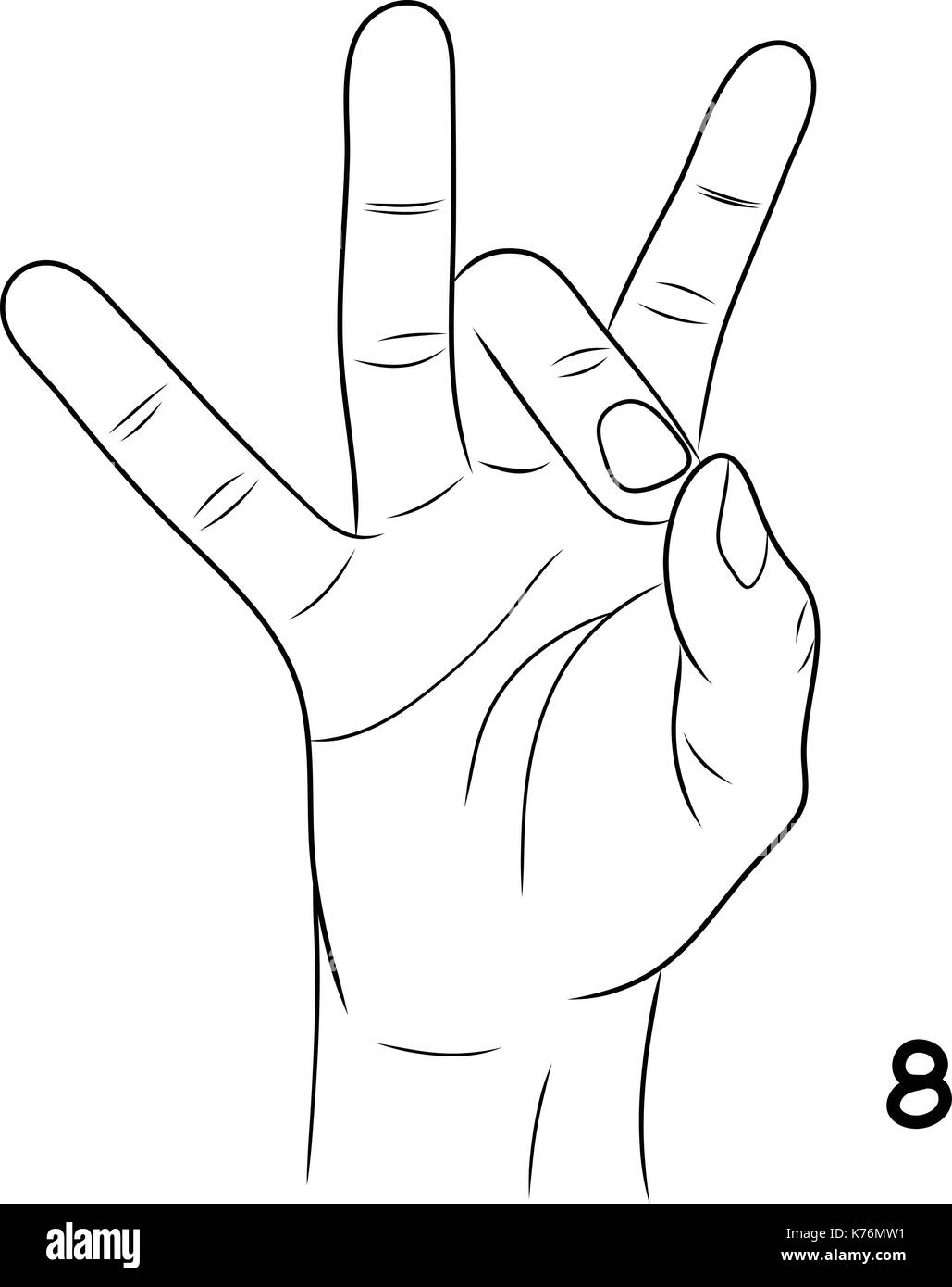 Sign language deaf Cut Out Stock Images & Pictures - Alamy