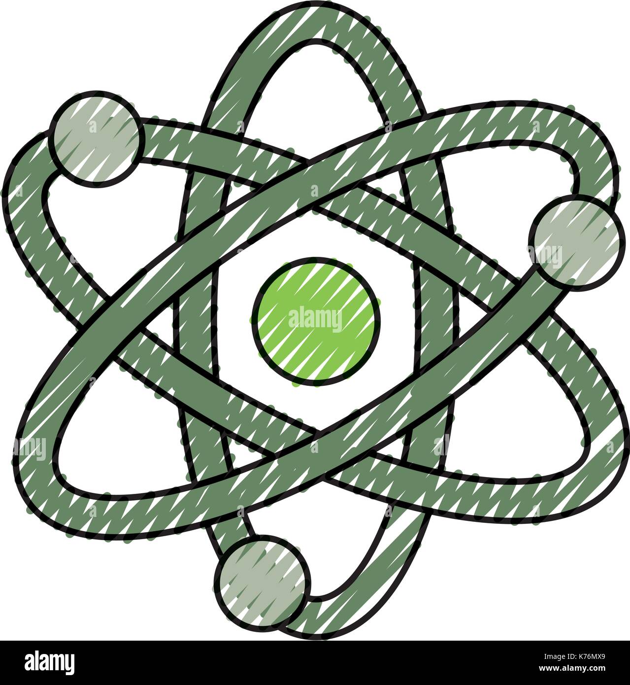 atom icon over white background vector illustration Stock Vector Image ...