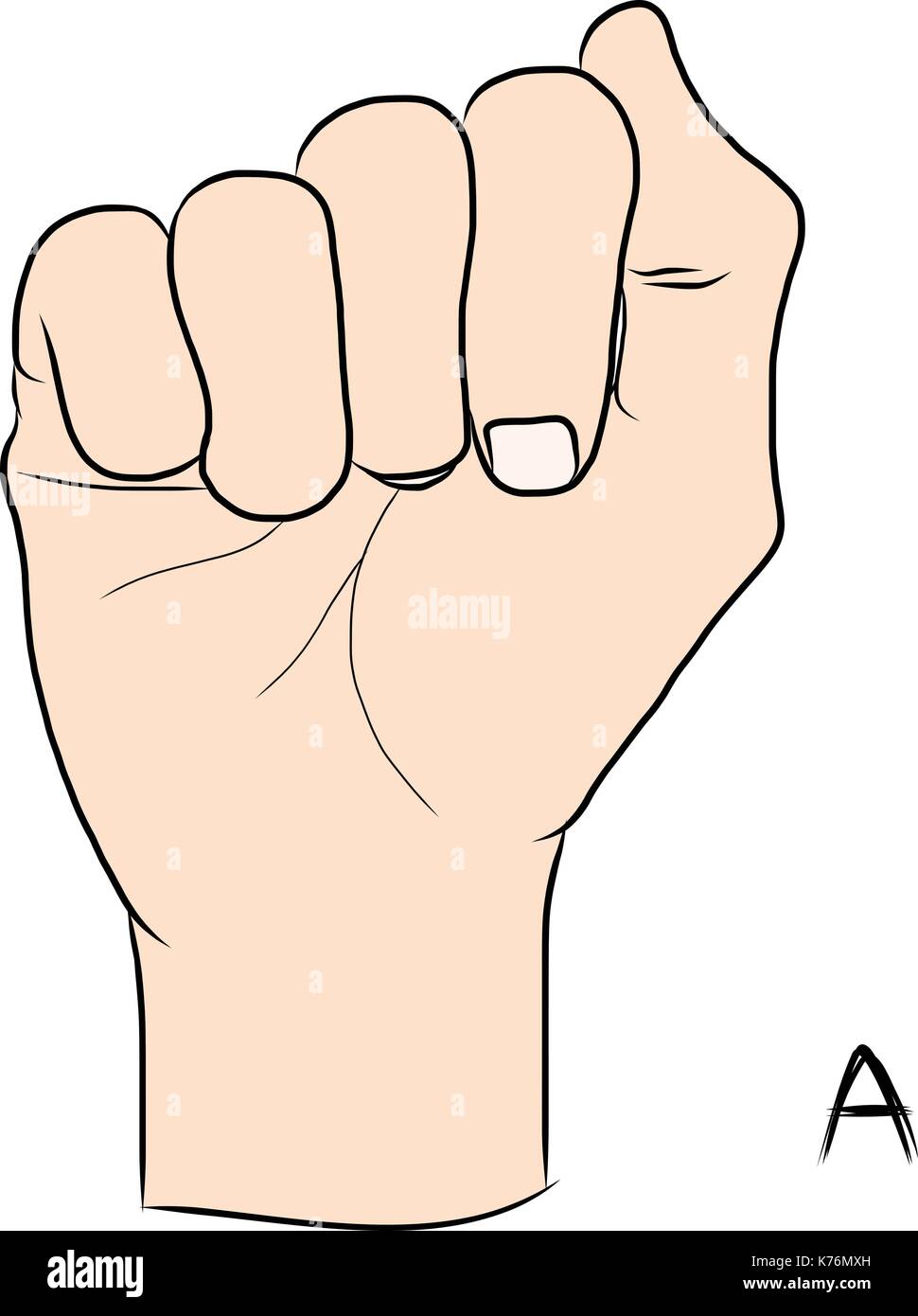 Sign language and the alphabet,The Letter A Stock Vector Image & Art ...