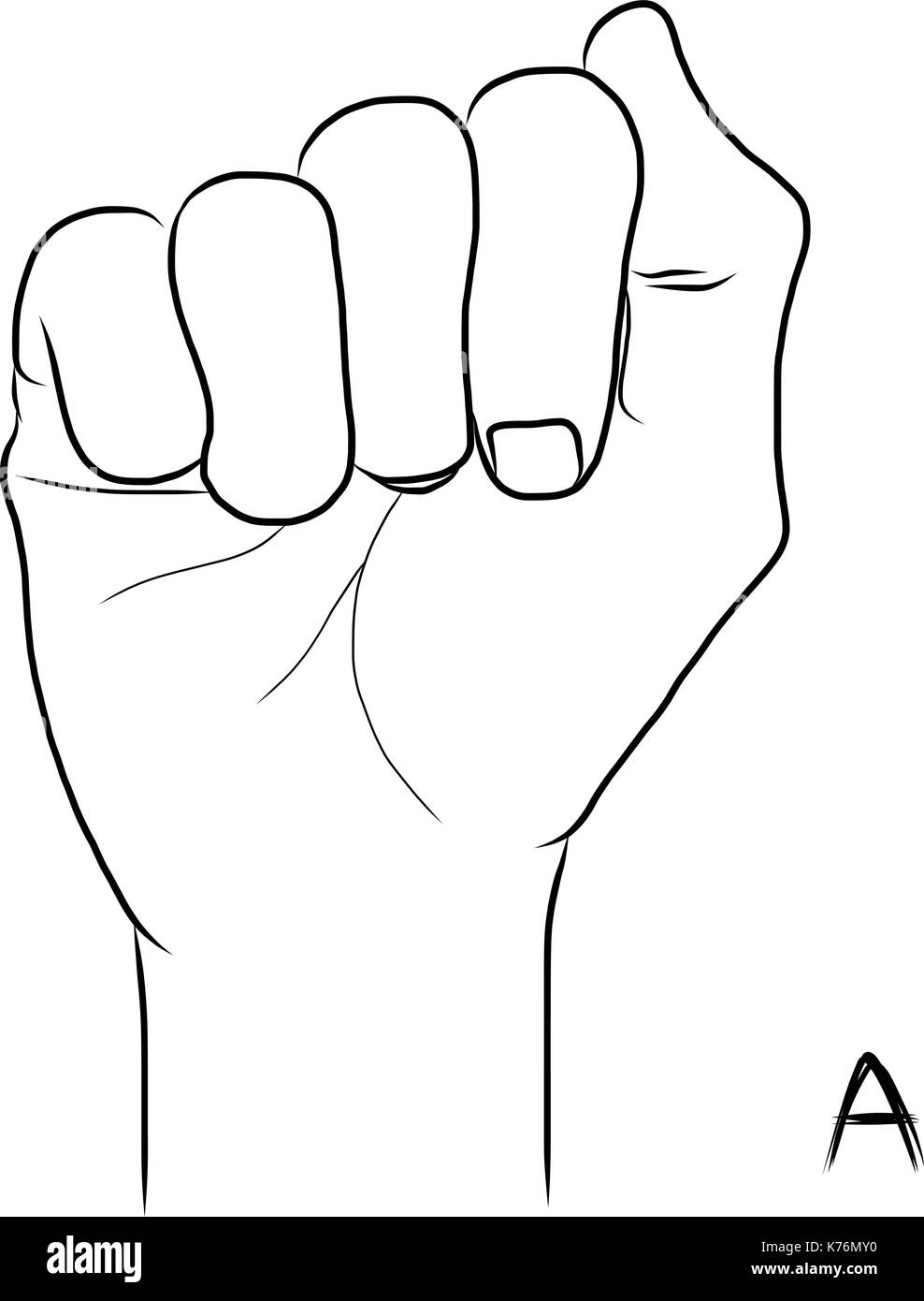 Sign language and the alphabet,The Letter A Stock Vector Image & Art ...