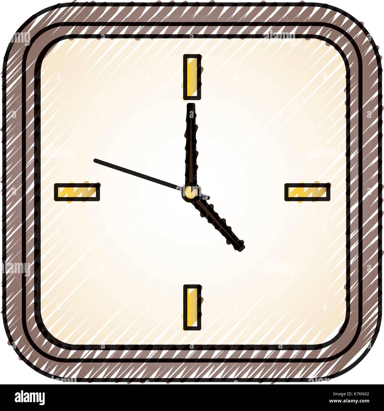 clock icon over white background vector illustration Stock Vector Image ...
