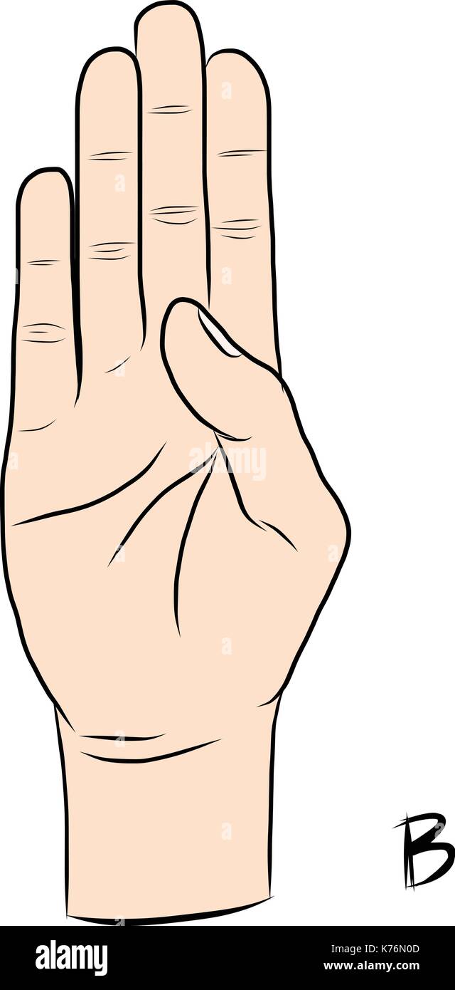 Sign language and the alphabet,The Letter B Stock Vector Image & Art ...