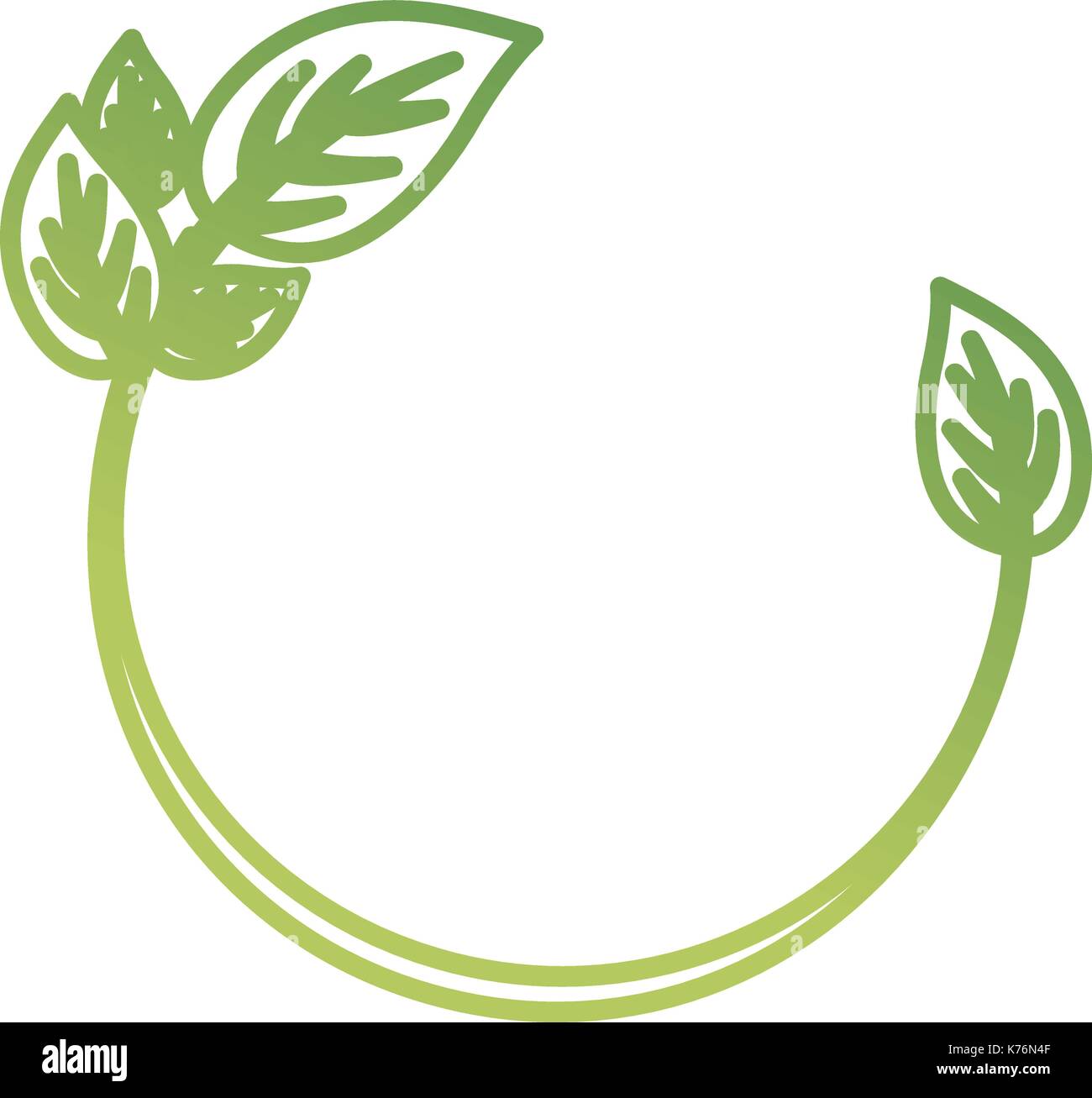 frame with leaves icon Stock Vector Image & Art - Alamy