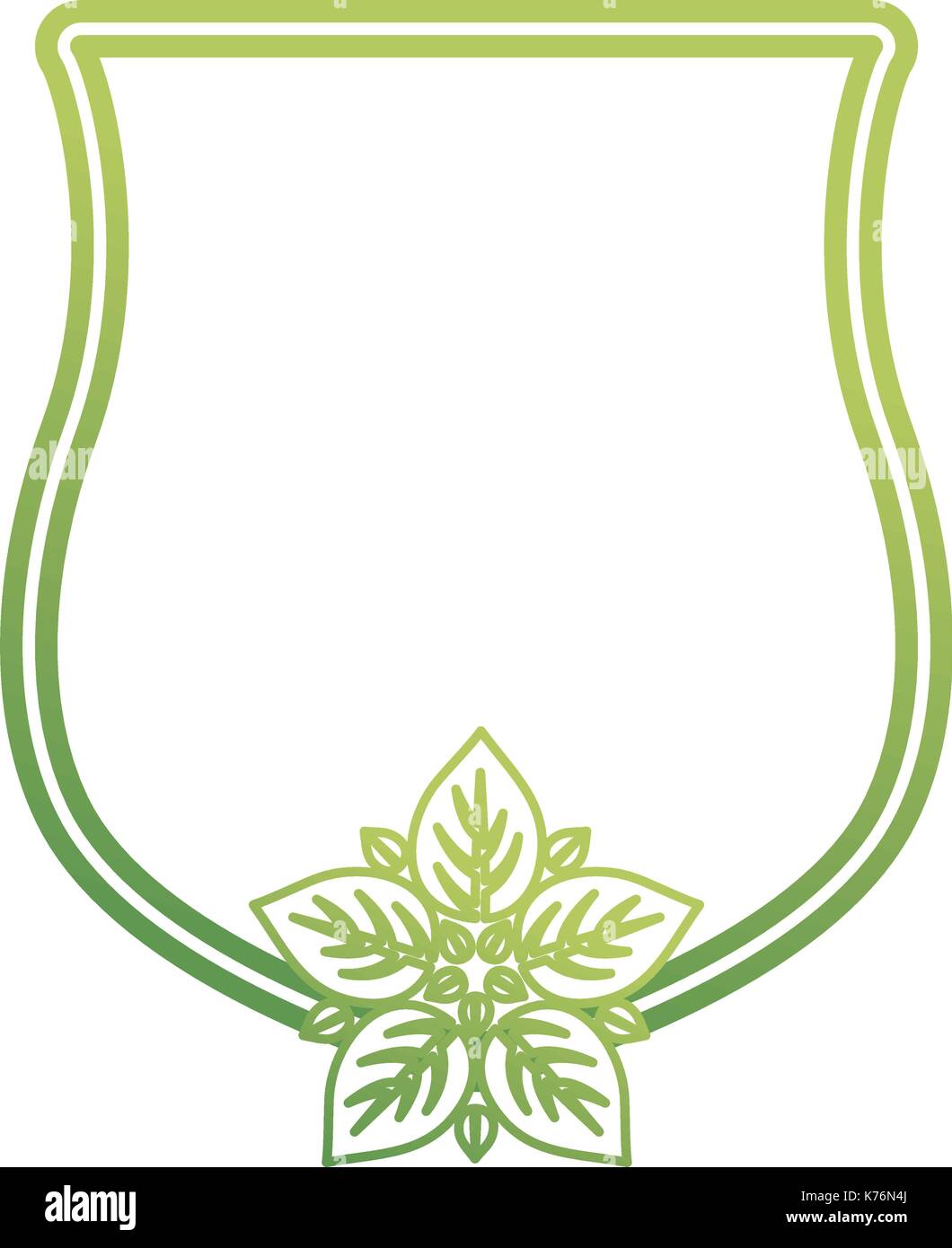 decorative frame with leaves icon Stock Vector Image & Art - Alamy