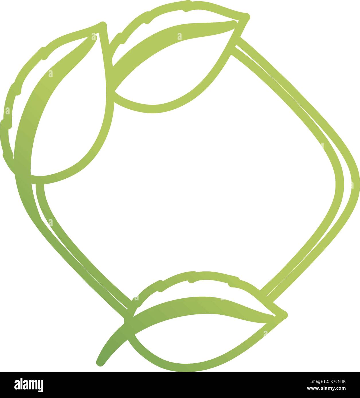 decorative frame with leaves icon Stock Vector Image & Art - Alamy