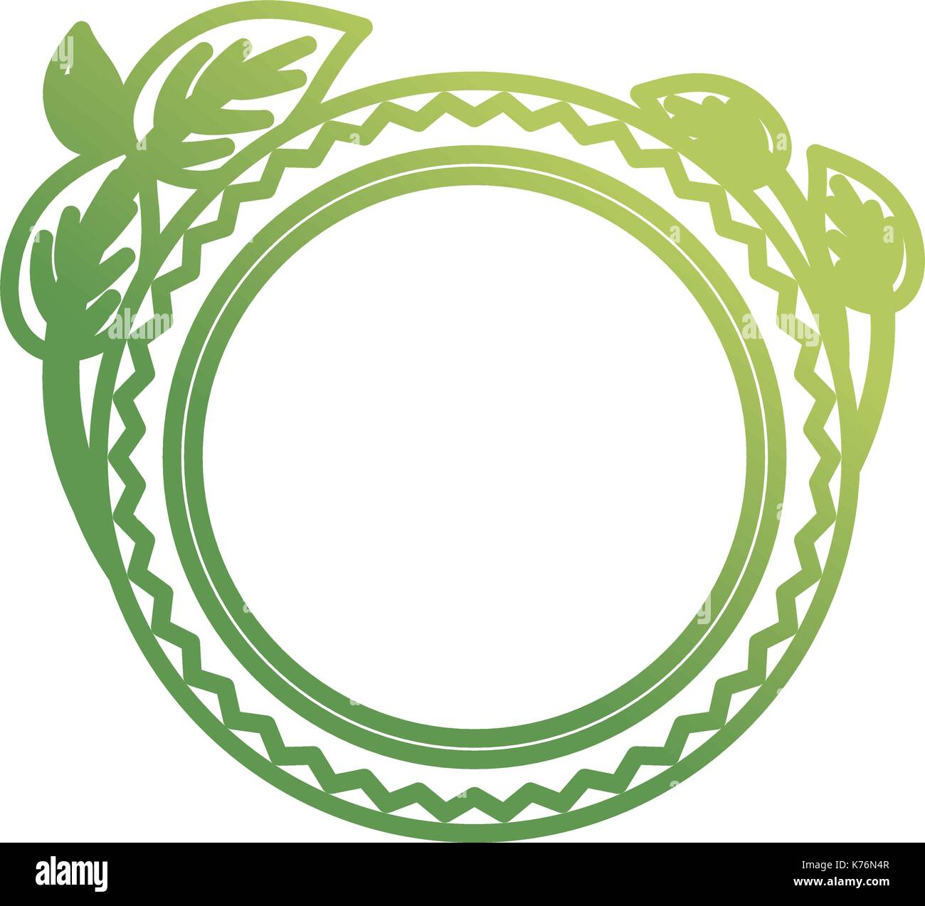 frame with leaves icon Stock Vector Image & Art - Alamy