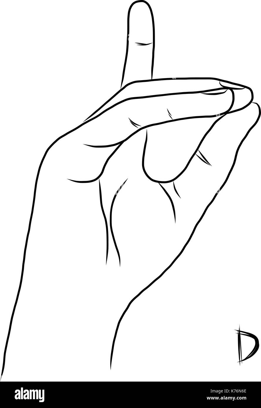 Sign language and the alphabet,The Letter D Stock Vector Image & Art ...