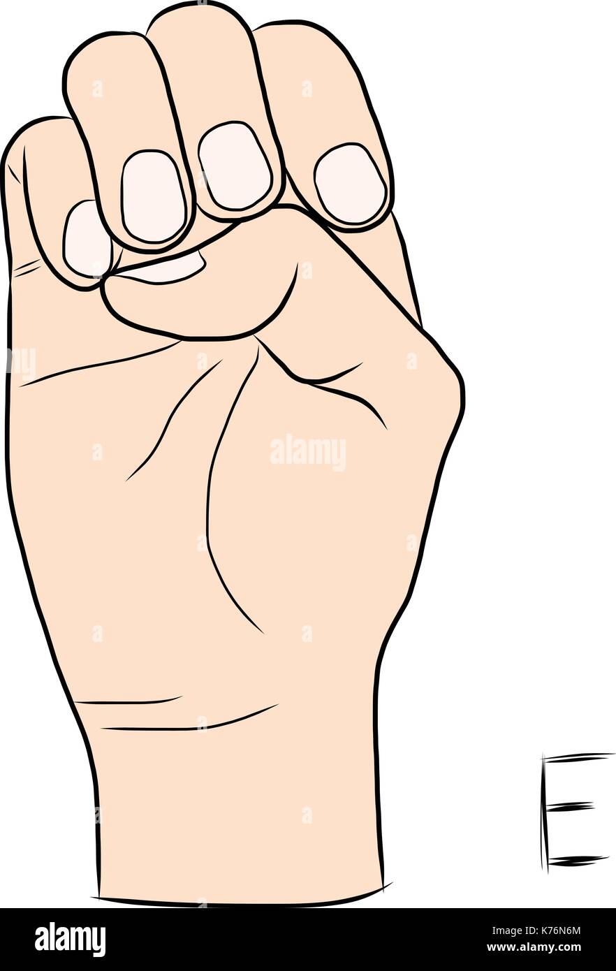 E In Sign Language The Spanish Sign Language Alphabet