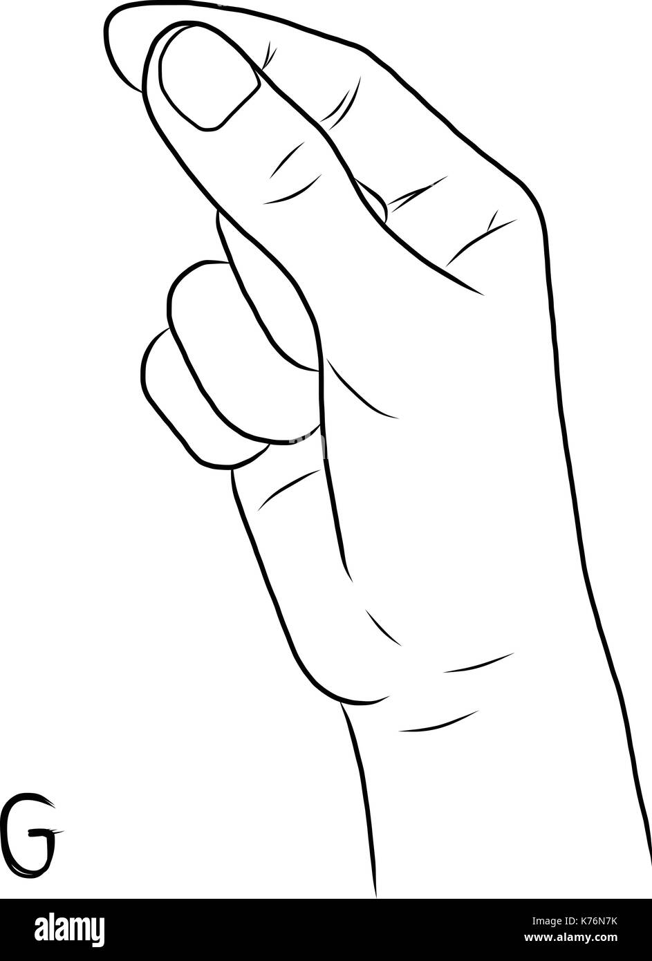 Sign Language And The Alphabet The Letter G Stock Vector Image Art sign-language-and-the-alphabet-the-letter-g-stock-vector-image-art