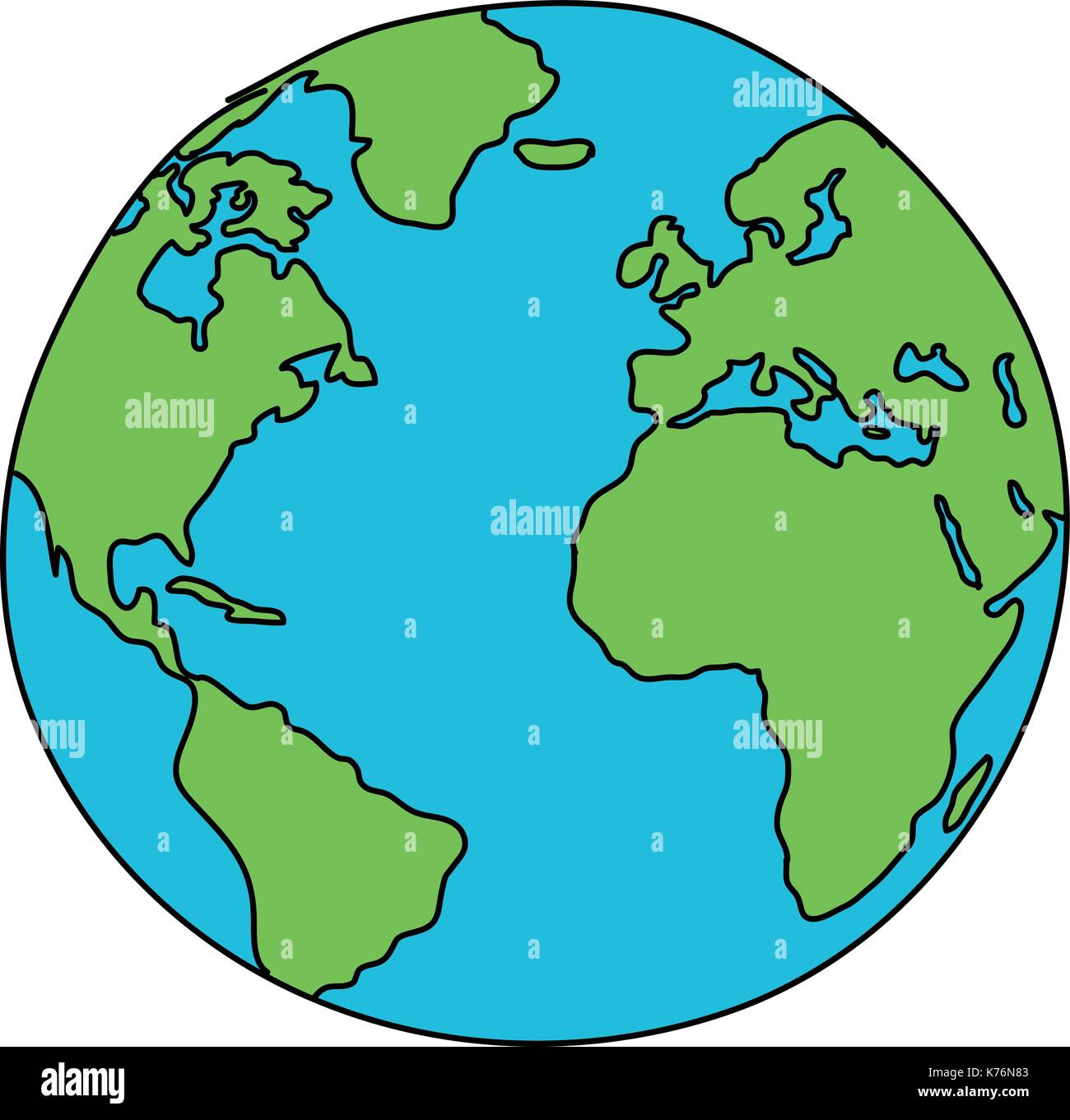 Global world pencil drawing world hi-res stock photography and images ...