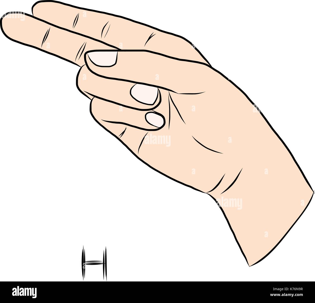 Sign language and the alphabet,The Letter H Stock Vector Image & Art ...