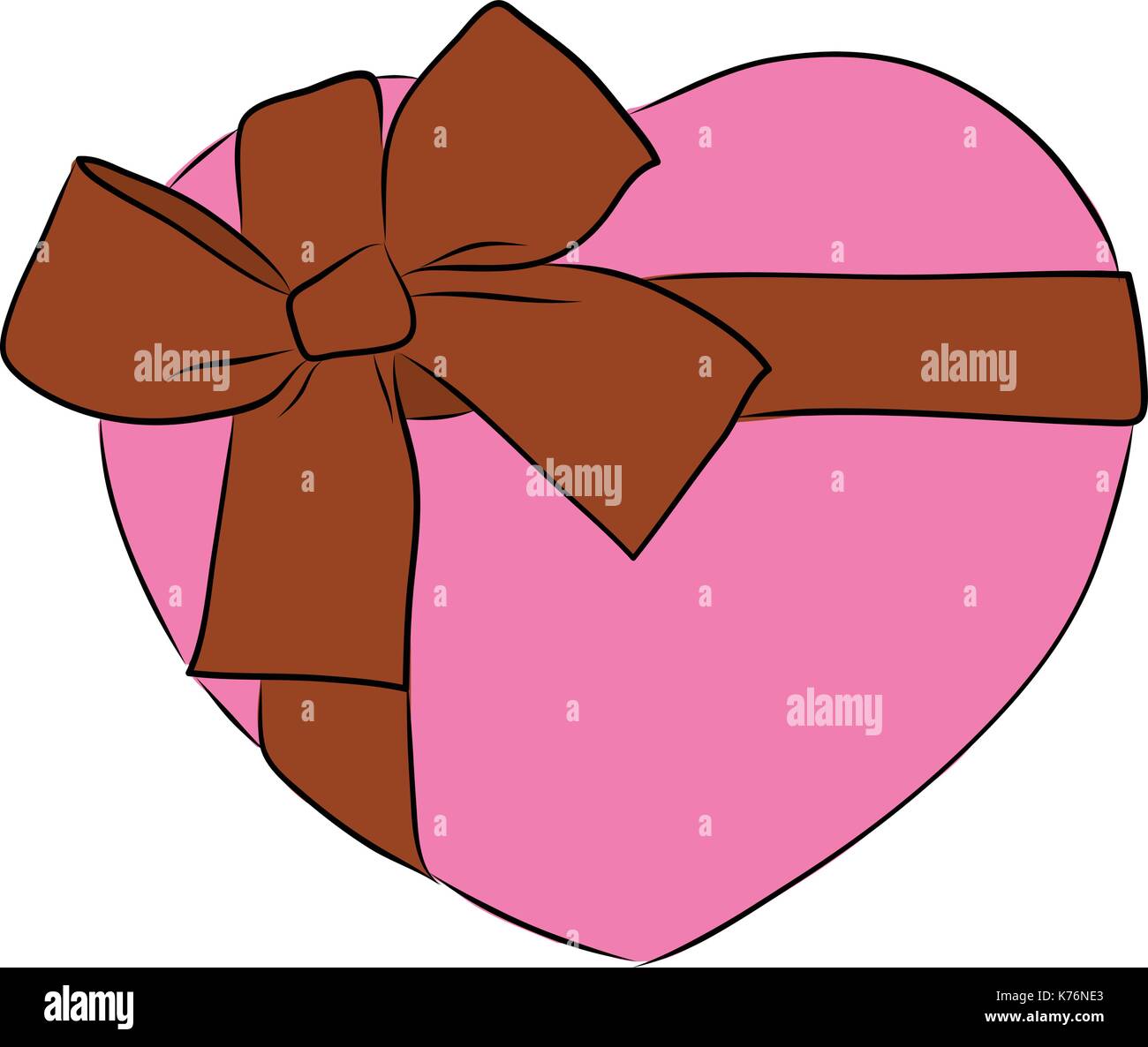 Drawing heart big ribbon Stock Vector Images - Alamy