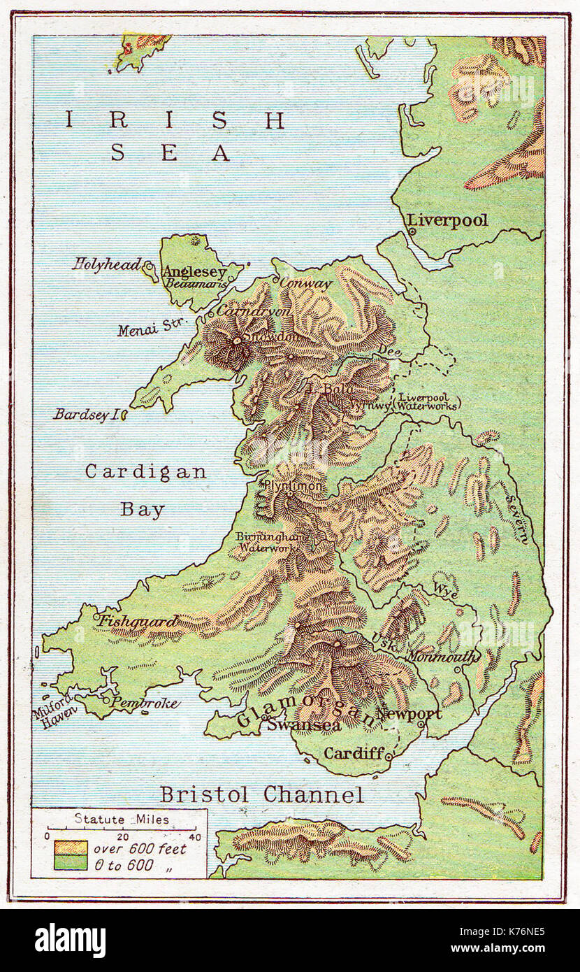 Map of holyhead High Resolution Stock Photography and Images - Alamy