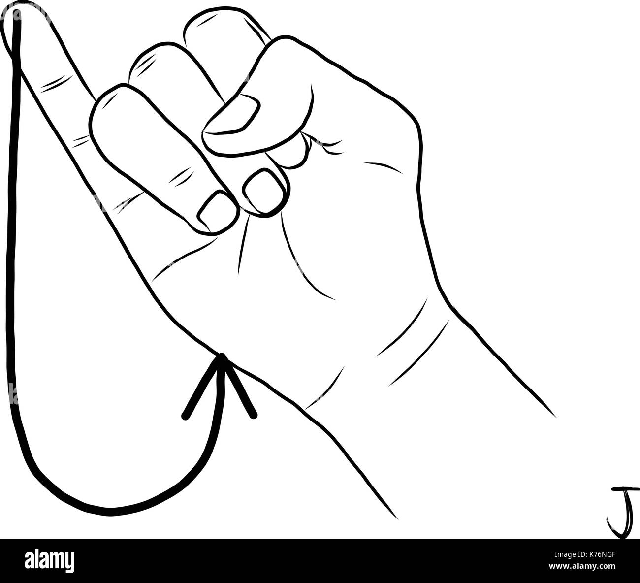 Sign language and the alphabet,The Letter J Stock Vector Image & Art ...