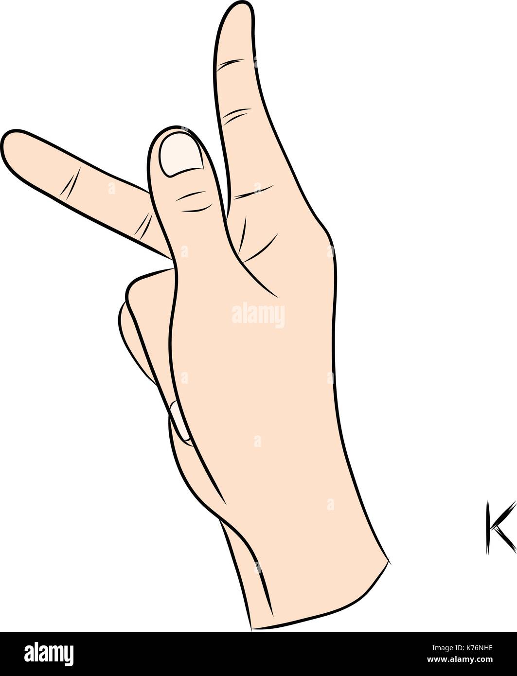 Hand sign language alphabet deaf Stock Vector Images - Alamy