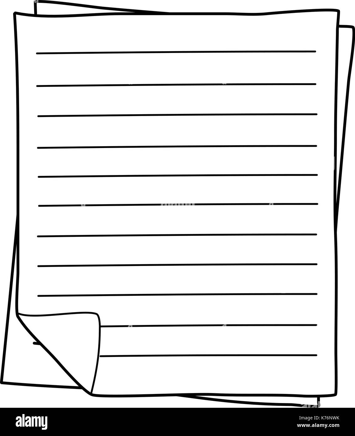 Notebook Paper drawing Stock Vector Image & Art - Alamy