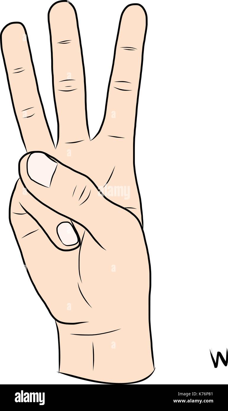Sign language and the alphabet,The Letter W Stock Vector Image & Art ...