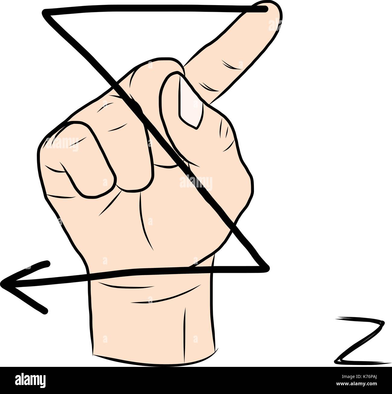 Sign language and the alphabet,The Letter Z Stock Vector Image & Art ...