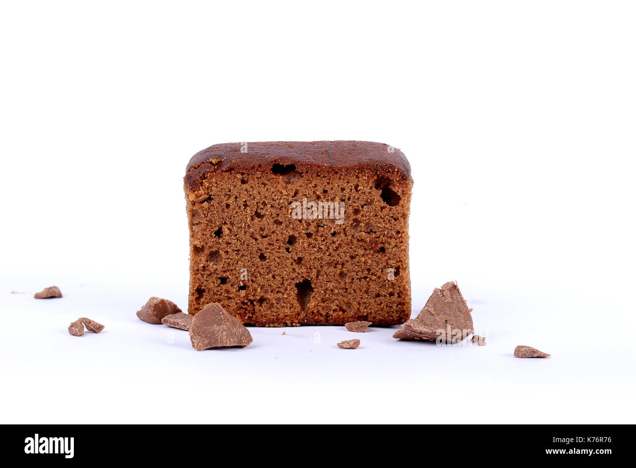 sliced bar cake chocolate slice slices in white Stock Photo - Alamy