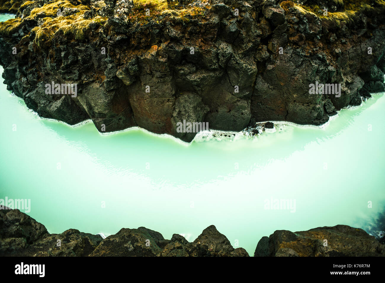 Blue lagoon in Iceland, colorful hot springs, tourist attraction Stock ...