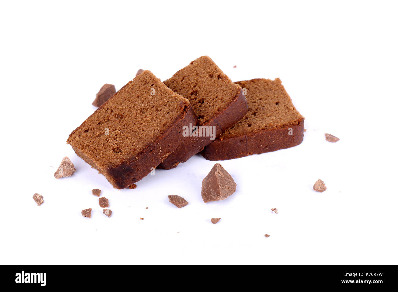 sliced bar cake chocolate slice slices in white Stock Photo - Alamy
