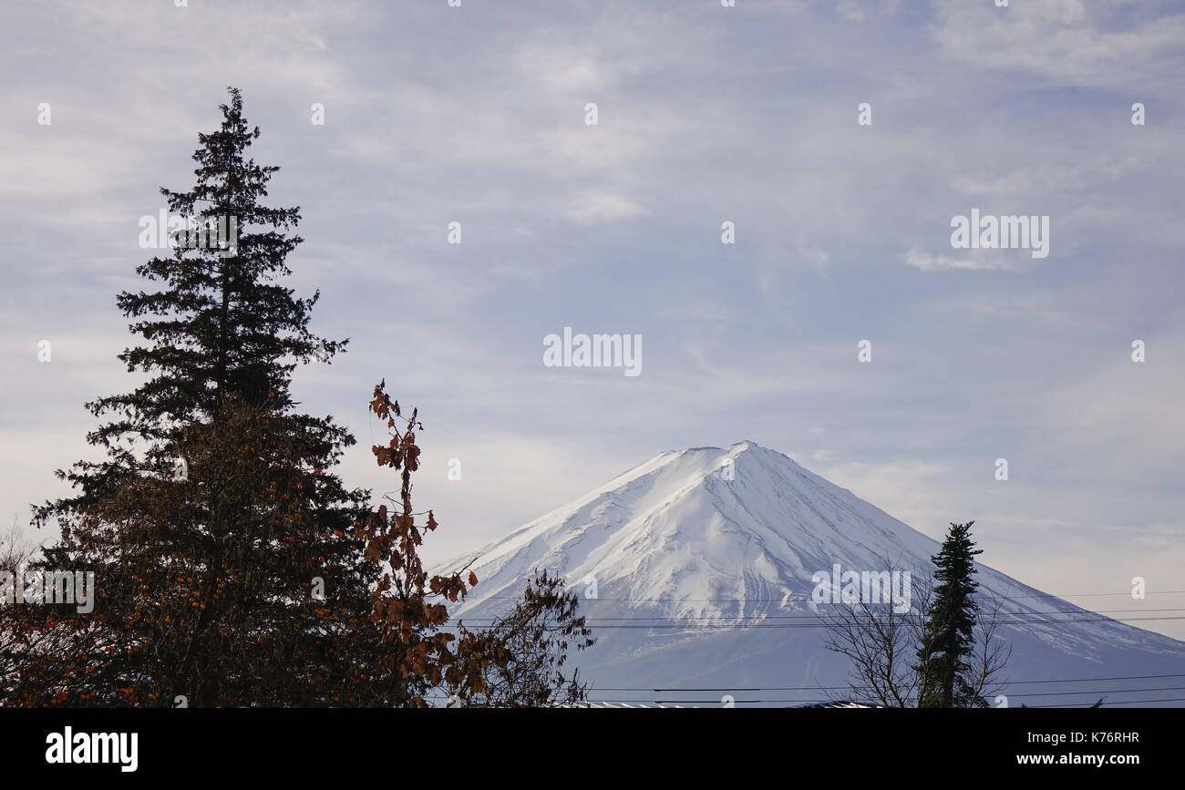 View of Fujisan in Yamanashi, Japan. Mount Fuji located on Honshu ...
