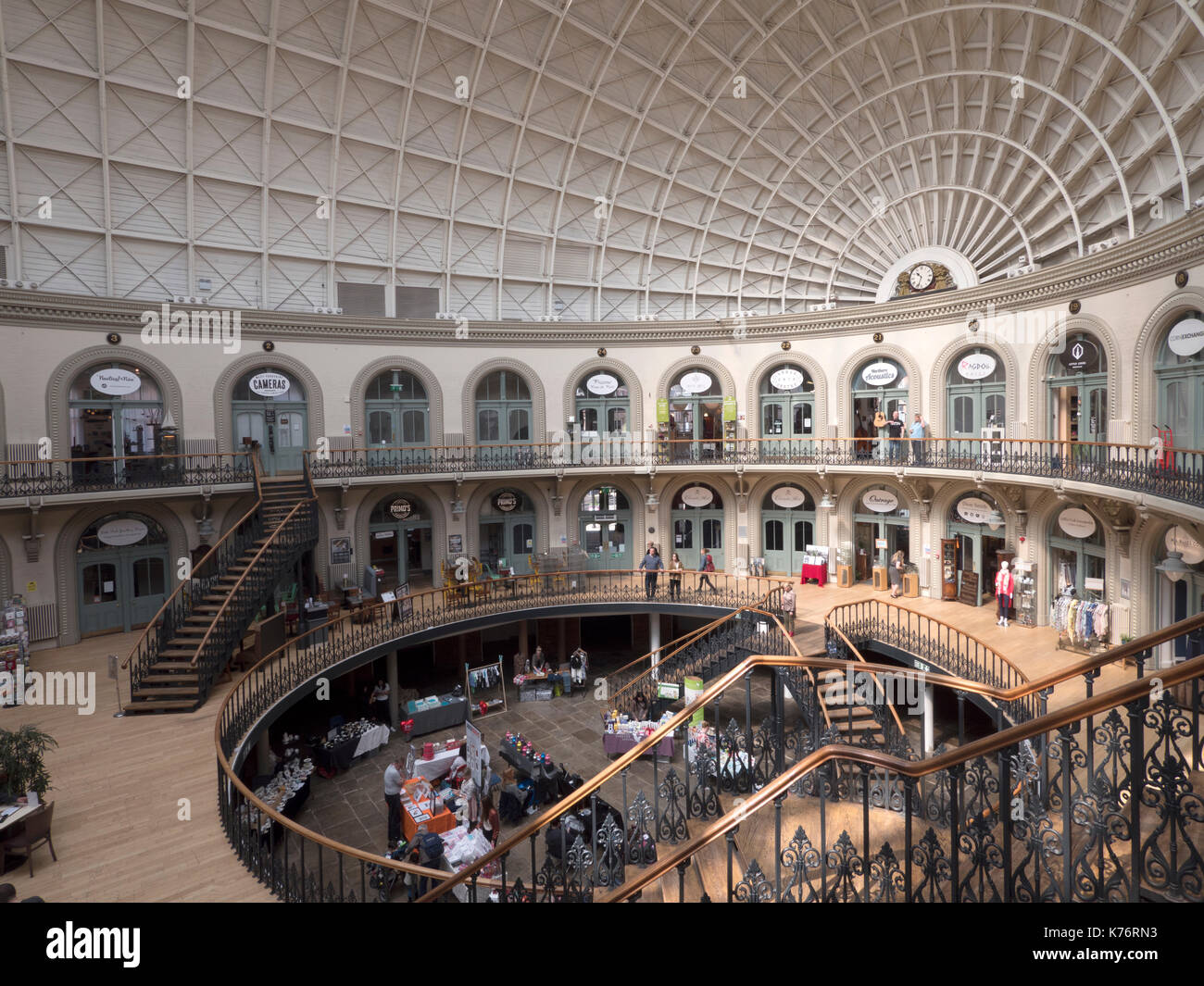 The interior of The Corn Exchange Leeds, West Yorkshire, England, UK ...