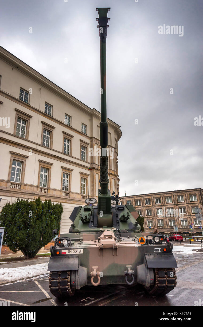 Modern Polish self-propelled AHS Krab 155 mm howitzer used by the Armed ...