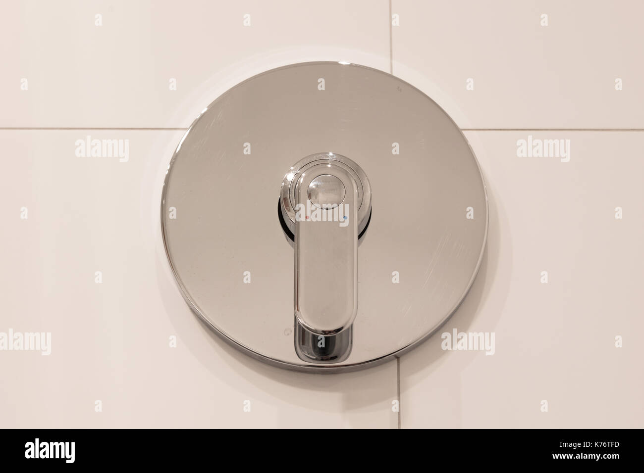 Bathroom shower faucet - Chrome - Clean, ready to be used Stock Photo ...