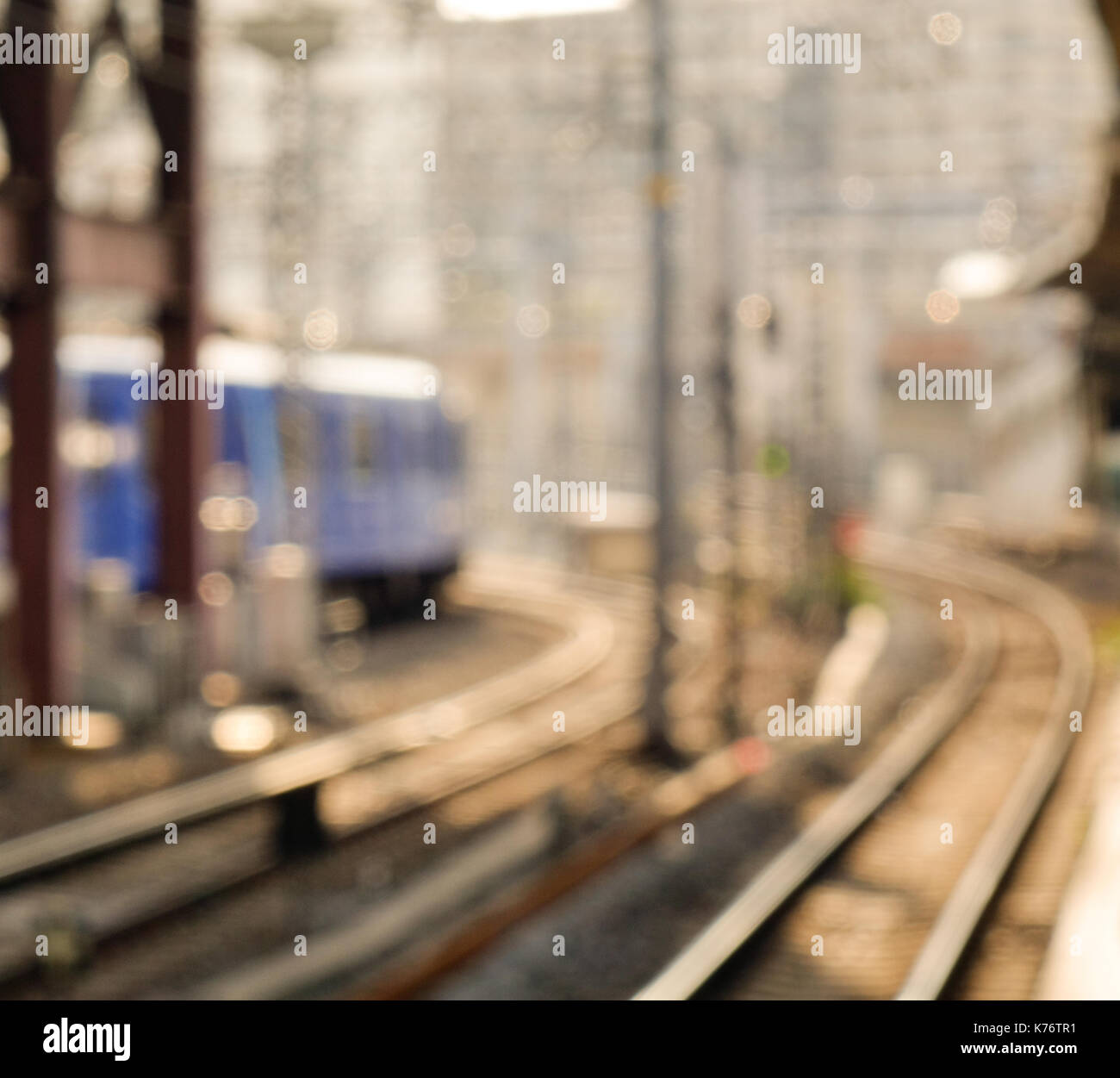 Railway track blurred background with perspective and gradient,ngrunge ...