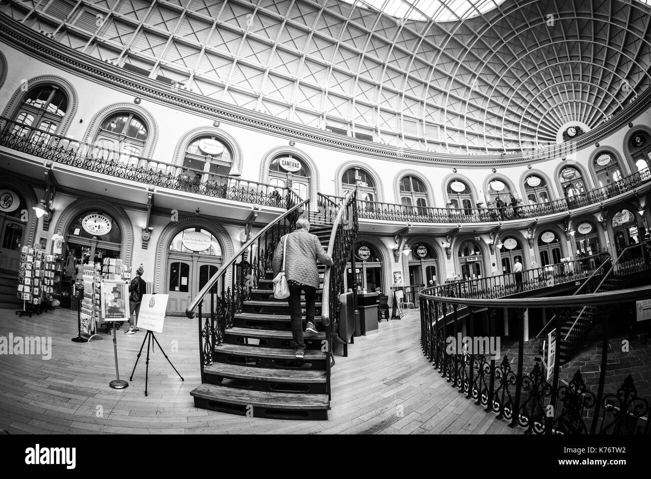 Inside The Corn Exchange, Leeds, West Yorkshire, England Stock Photo ...