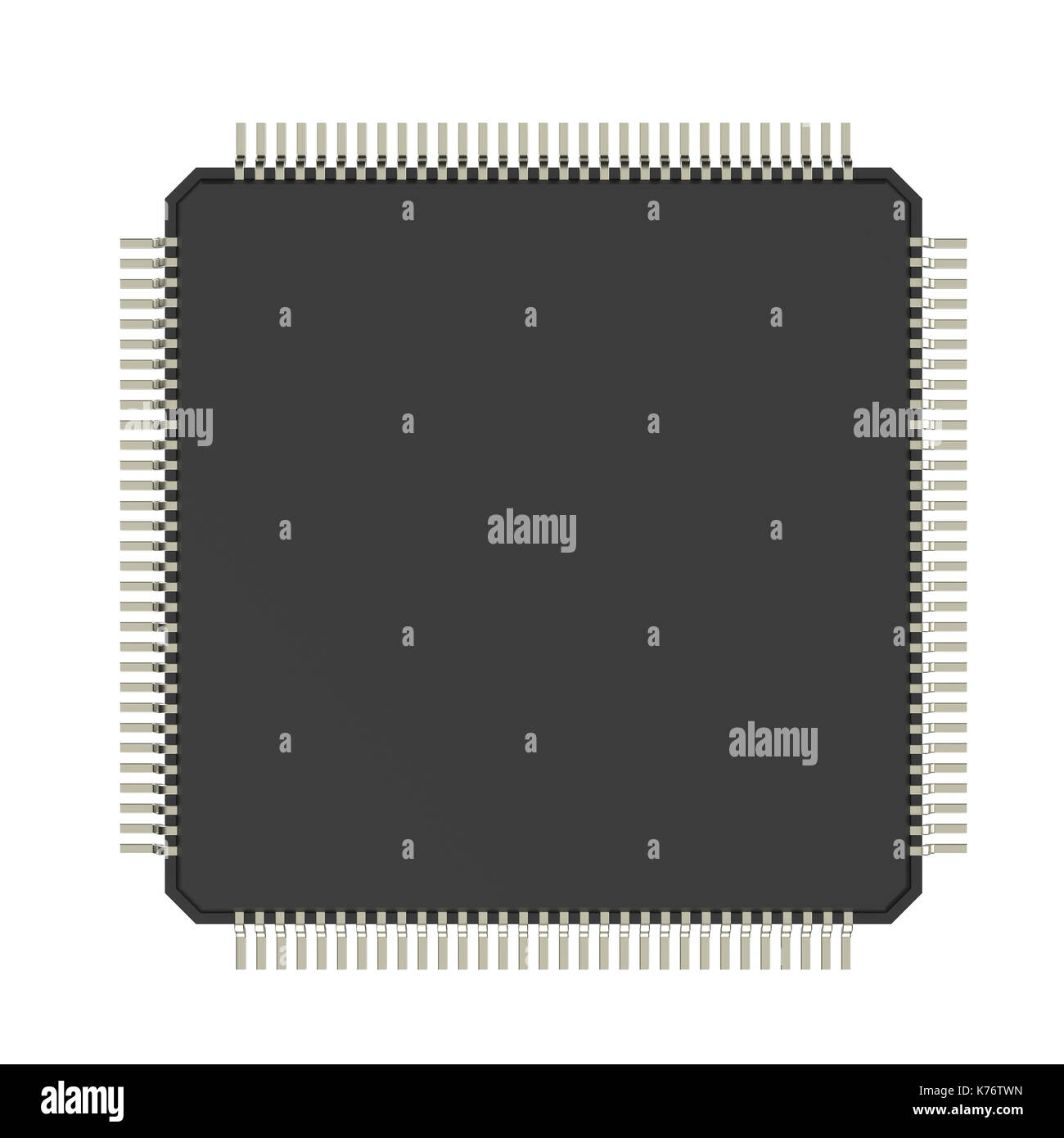 3d rendering black cpu chip isolated on white Stock Photo - Alamy