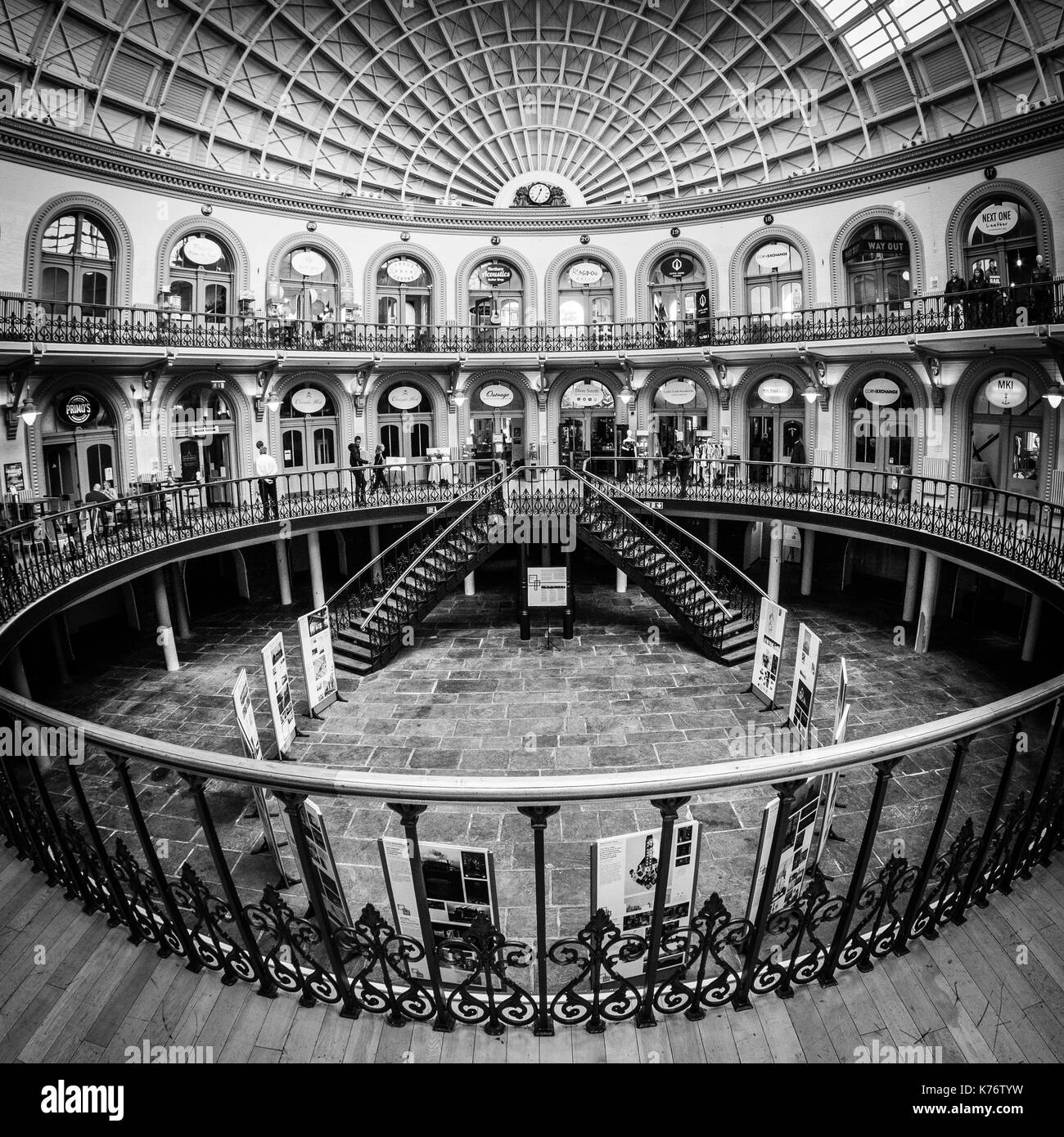 Inside The Corn Exchange, Leeds, West Yorkshire, England Stock Photo ...