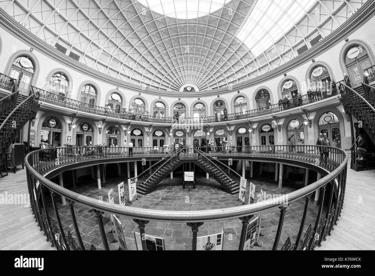 Inside The Corn Exchange, Leeds, West Yorkshire, England Stock Photo ...