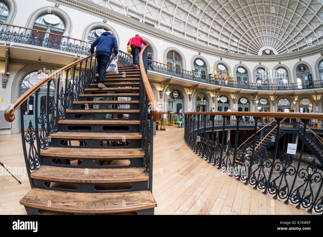 Inside The Corn Exchange, Leeds, West Yorkshire, England Stock Photo ...