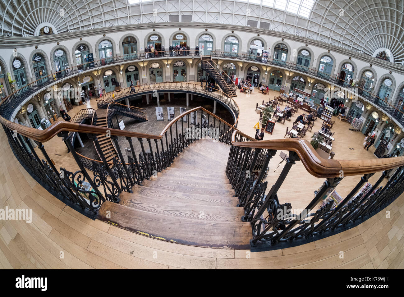 Shoppers leeds corn exchange hi-res stock photography and images - Alamy