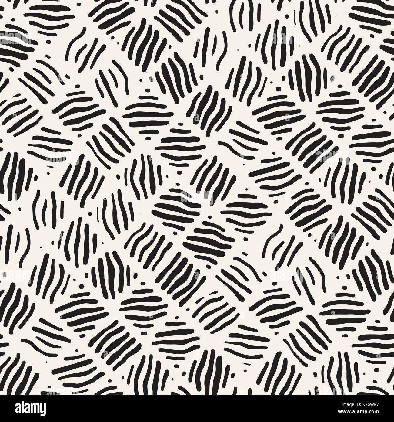 Seamless freehand pattern. Vector abstract rough lines background. Hand ...