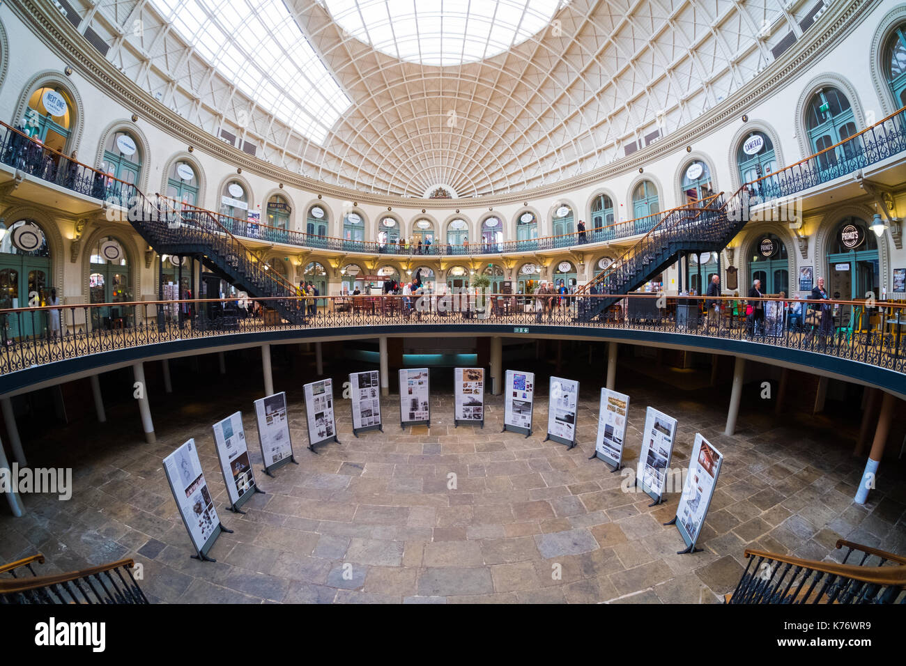 Inside The Corn Exchange, Leeds, West Yorkshire, England Stock Photo ...