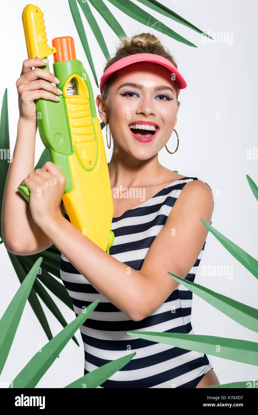 Woman water gun hi-res stock photography and images - Alamy