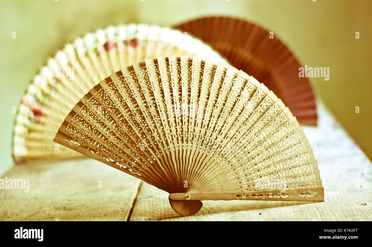 beautiful open fans Stock Photo - Alamy