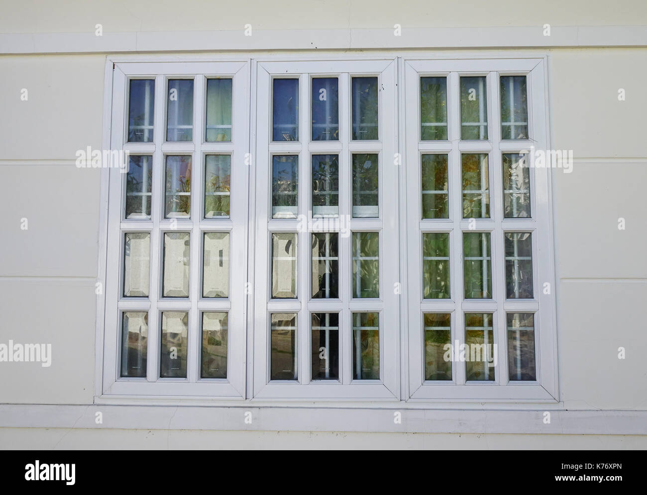 White windows with glass at the modern house in Asia Stock Photo - Alamy