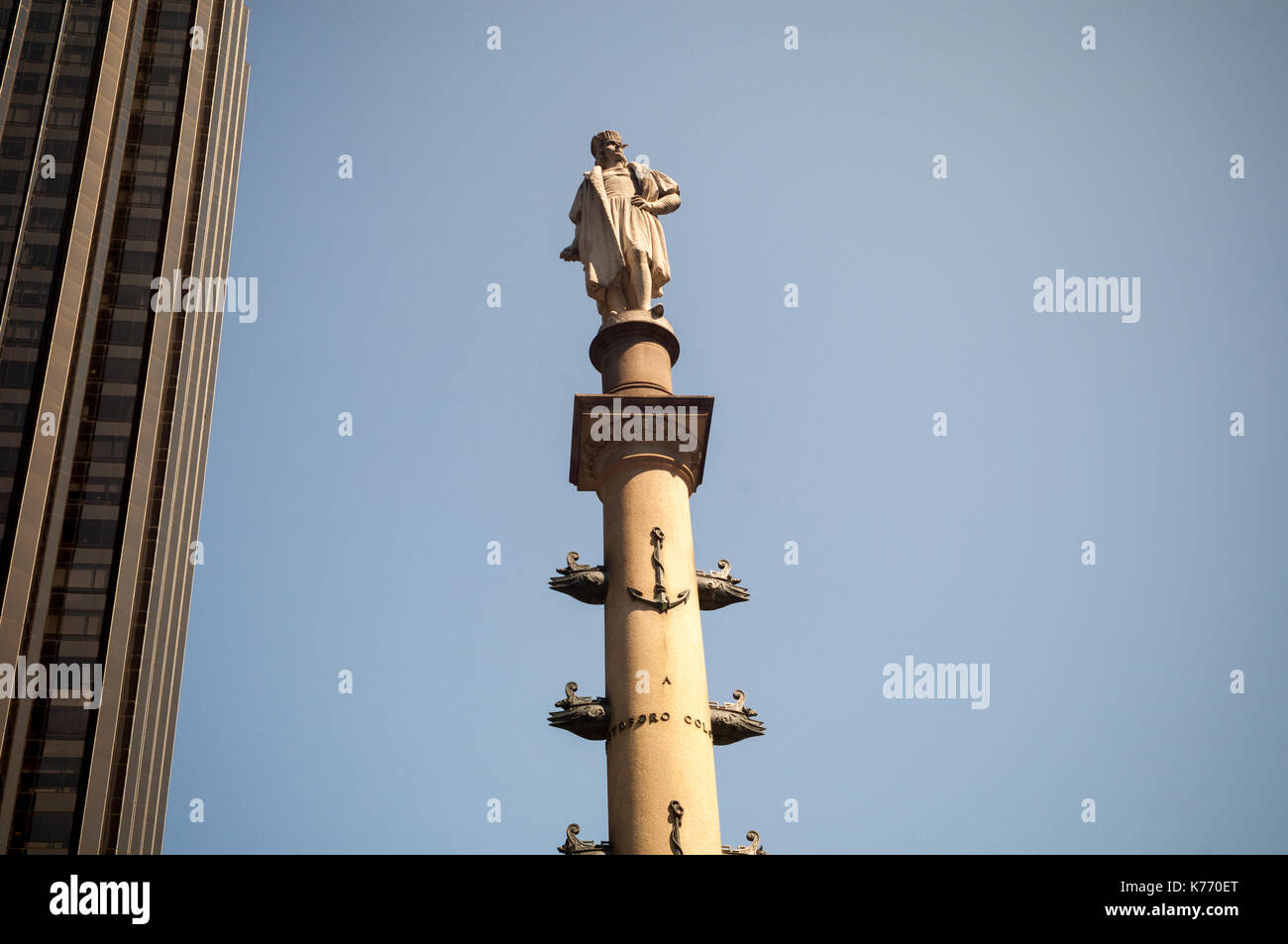 The statue of Christopher Columbus stands in Columbus Circle in New ...