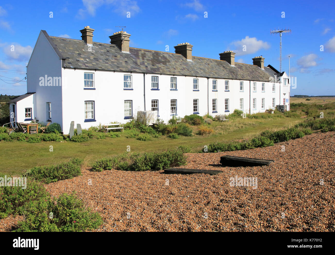 Coastguard Cottages, Shingle Street, Suffolk, England, UK Stock Photo ...