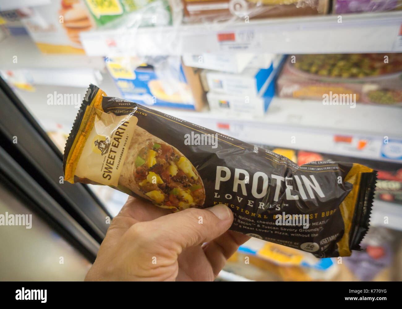 A selection of Sweet Earth breakfast burritos with other competing ...