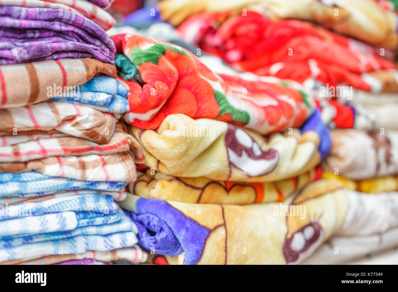 Blankets folded hi-res stock photography and images - Alamy