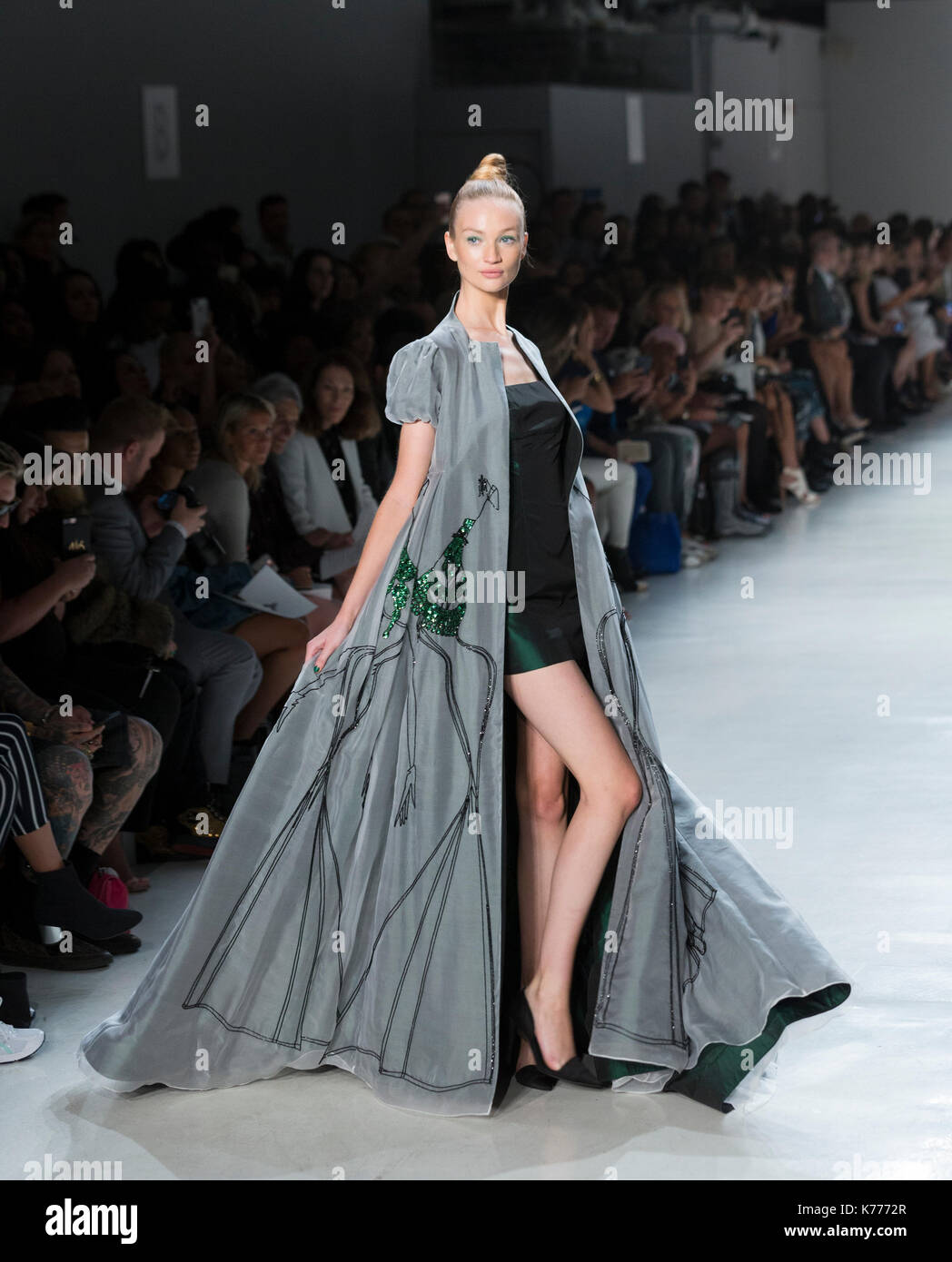 New York, United States. 13th Sep, 2017. Model walks runway for Zang ...